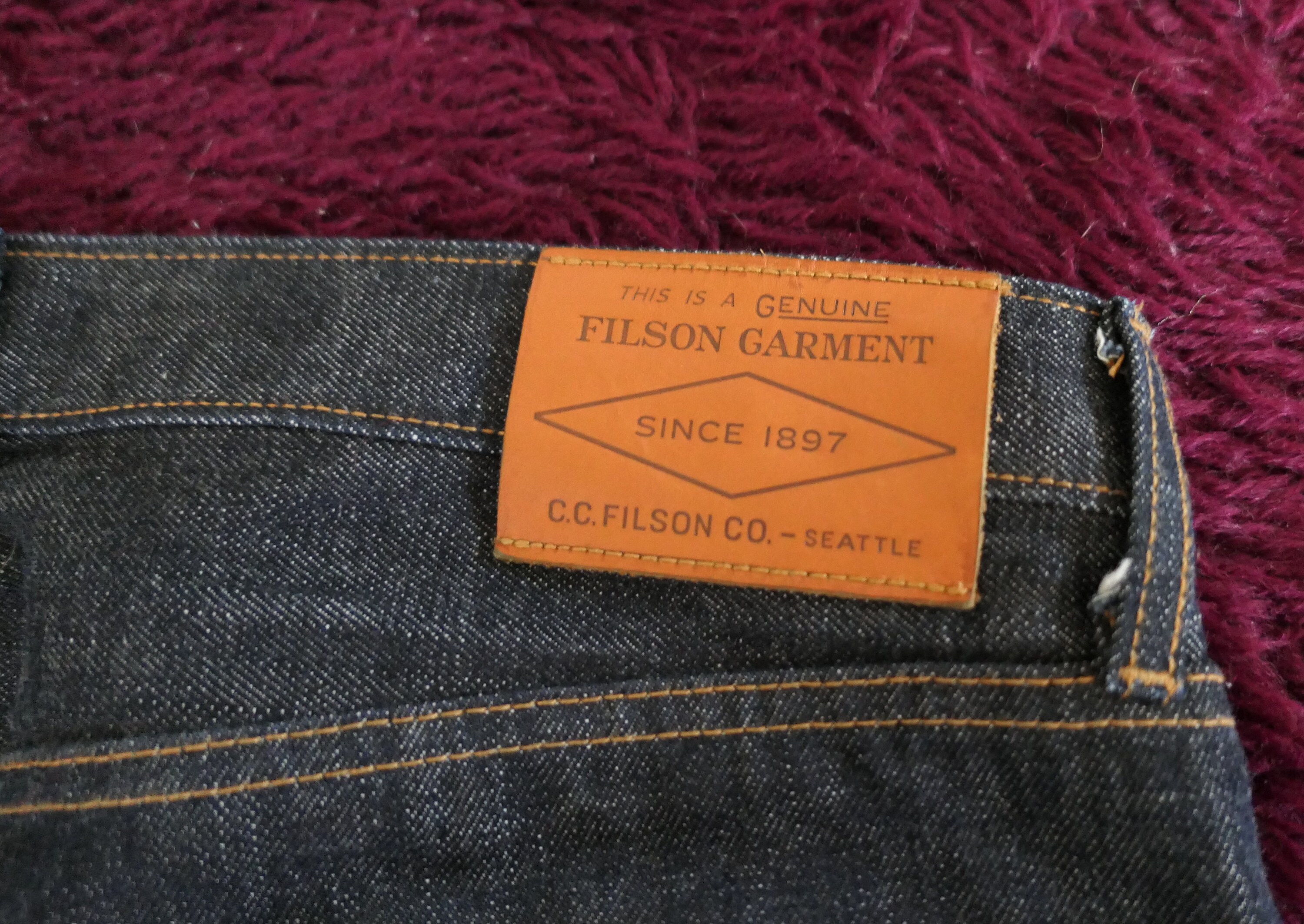 FILSON Rail Splitter Japanese Selvedge Indigo Denim Jeans 34 X 34 - Etsy