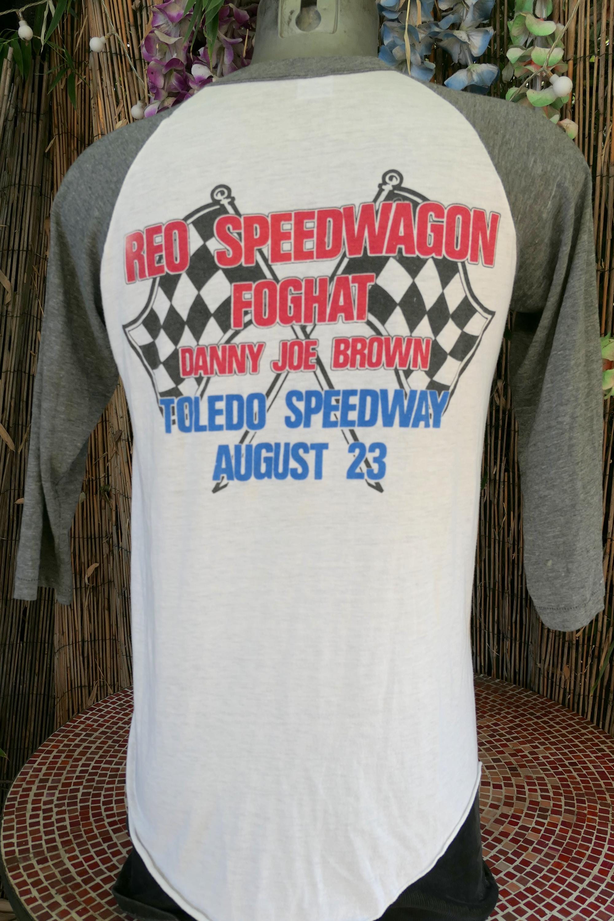 80's Vintage 1981 REO SPEEDWAGON Toledo Jam Raglan T Shirt Medium With ...