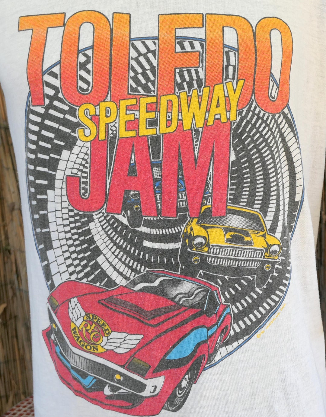 80's Vintage 1981 REO SPEEDWAGON Toledo Jam Raglan T Shirt Medium With ...