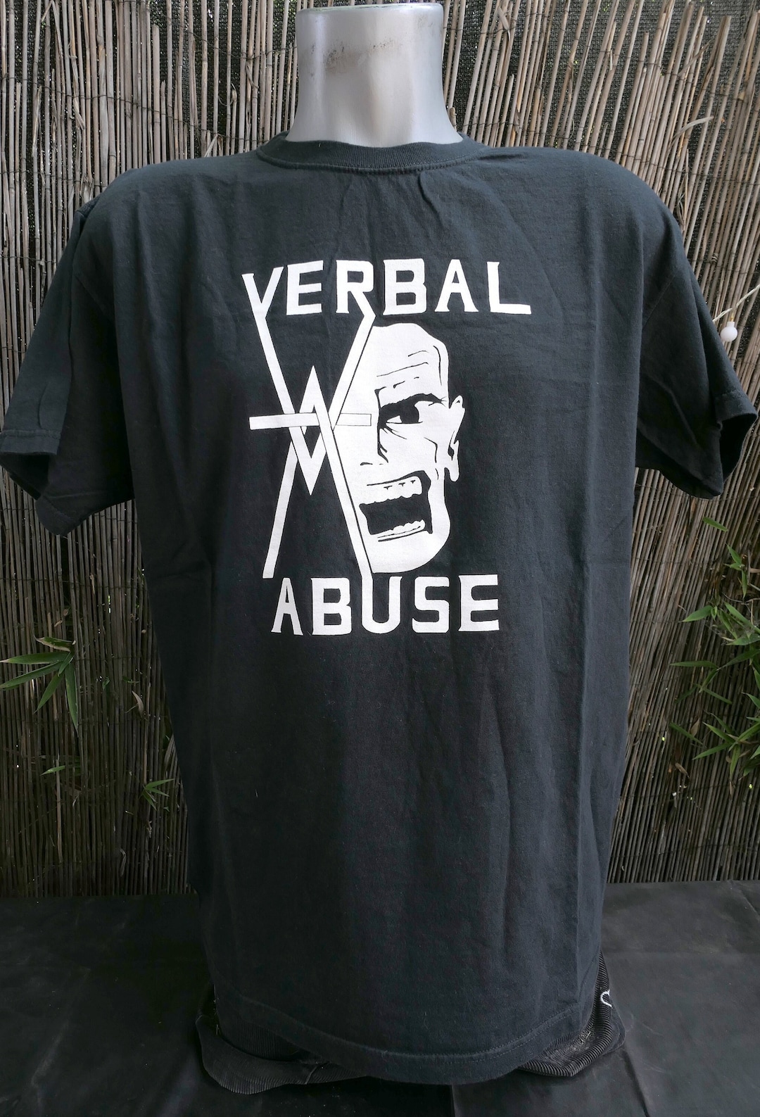 Vintage VERBAL ABUSE Just an American Band T Shirt Large With Fruit of ...