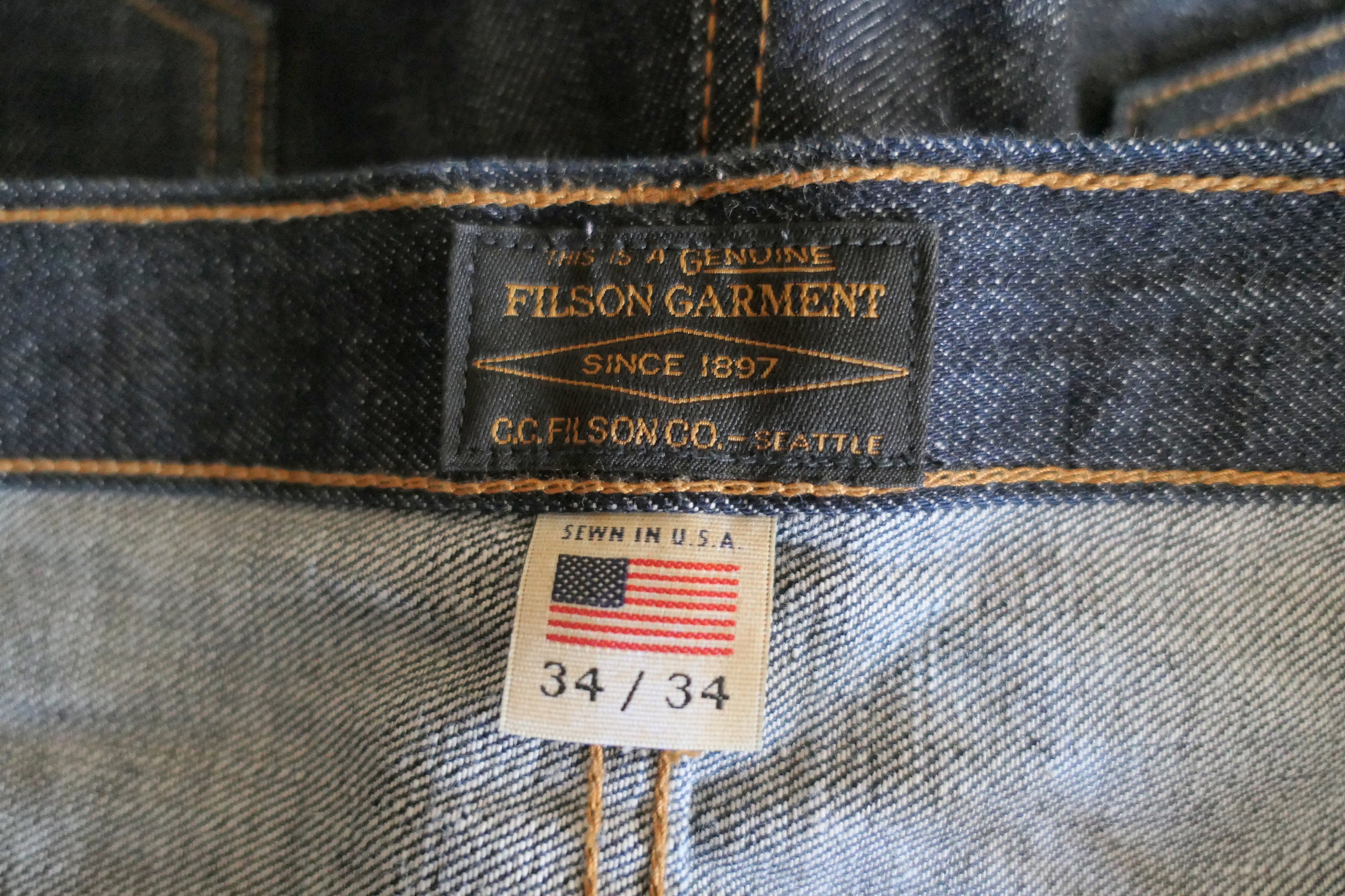 FILSON Rail Splitter Japanese Selvedge Indigo Denim Jeans 34 X 34 - Etsy