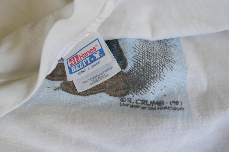80's Vintage 1987 ROBERT CRUMB Last Gasp T Shirt Large With Hanes Beefy ...