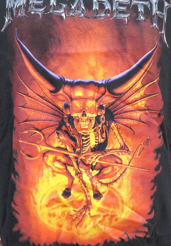 1992 MEGADETH vintage 1990's Concert Crew Roadie T-Sh… - Gem