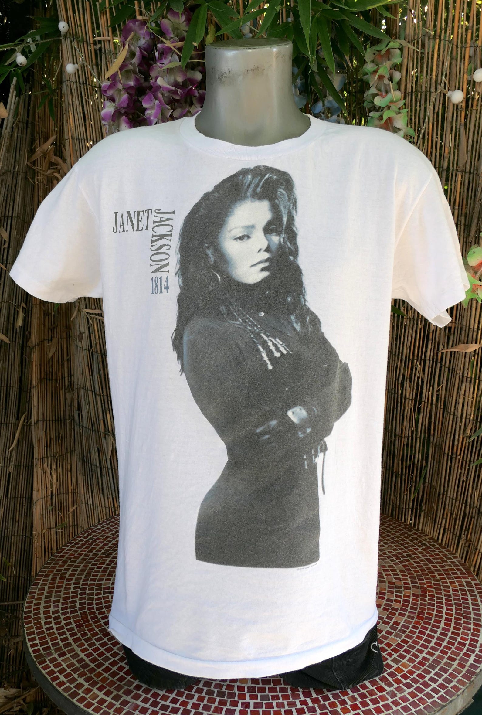 90's Vintage 1990 JANET JACKSON Rhythm Nation Tour T Shirt Large With ...