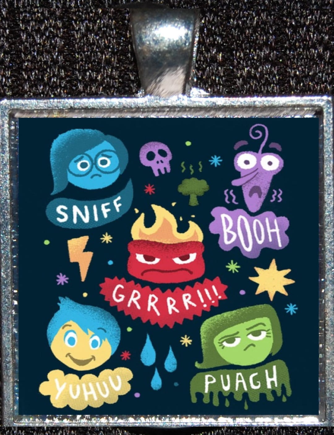 Disney Pixar Inside Out Riley Emotions Anger Sadness Disgust Fear Emoji ...