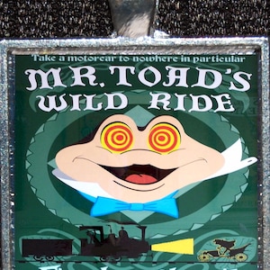 Mr Toad Wild Ride Attraction Poster Pendant Necklace Disney | Etsy
