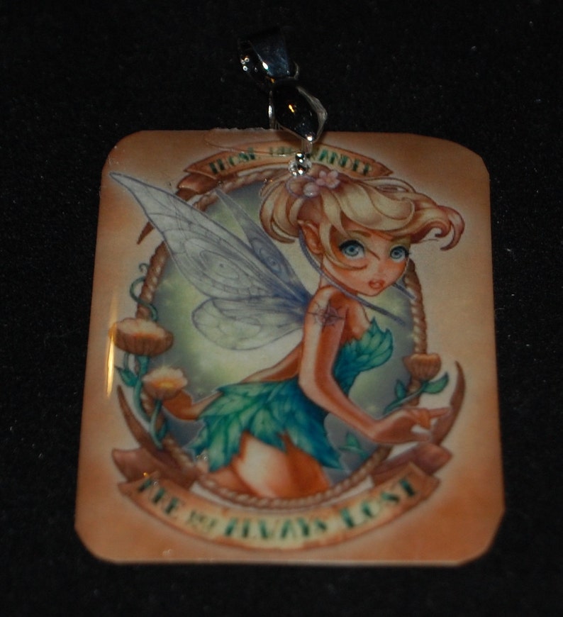 Disney Fairy Tinkerbell Peter Pan Tattoo Pinup Flash Princess Pendant ...