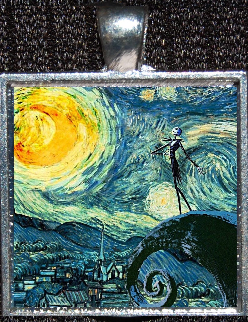 Disney Nightmare Before Christmas Vincent Van Gogh Starry Night Jack ...