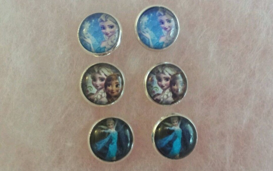 New!! Disney's Frozen Elsa Small Stud Earrings 3 Pairs Jewelry in Gift ...