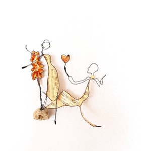 Figure Paper Wire 3D Couple Dance Metal Wire Art Dancing Couple ...