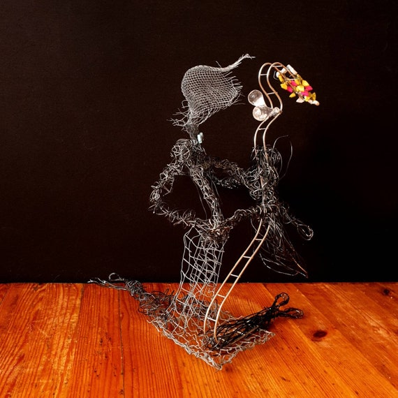 Dancing couple wire figurine Tabletop desktop wall hanging | Etsy