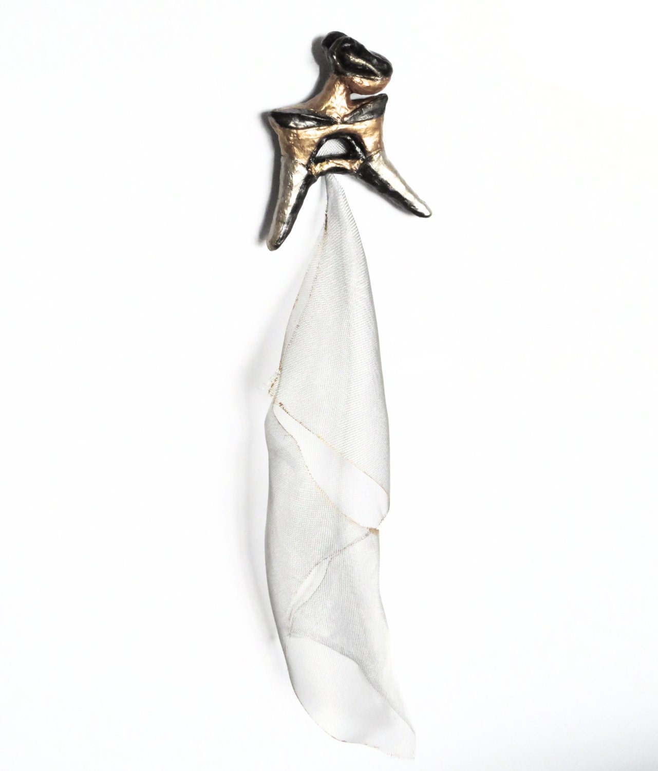 Modern Art Deco Polymer Clay and Wire Mesh Sculpture Lady L. OOAK - Etsy