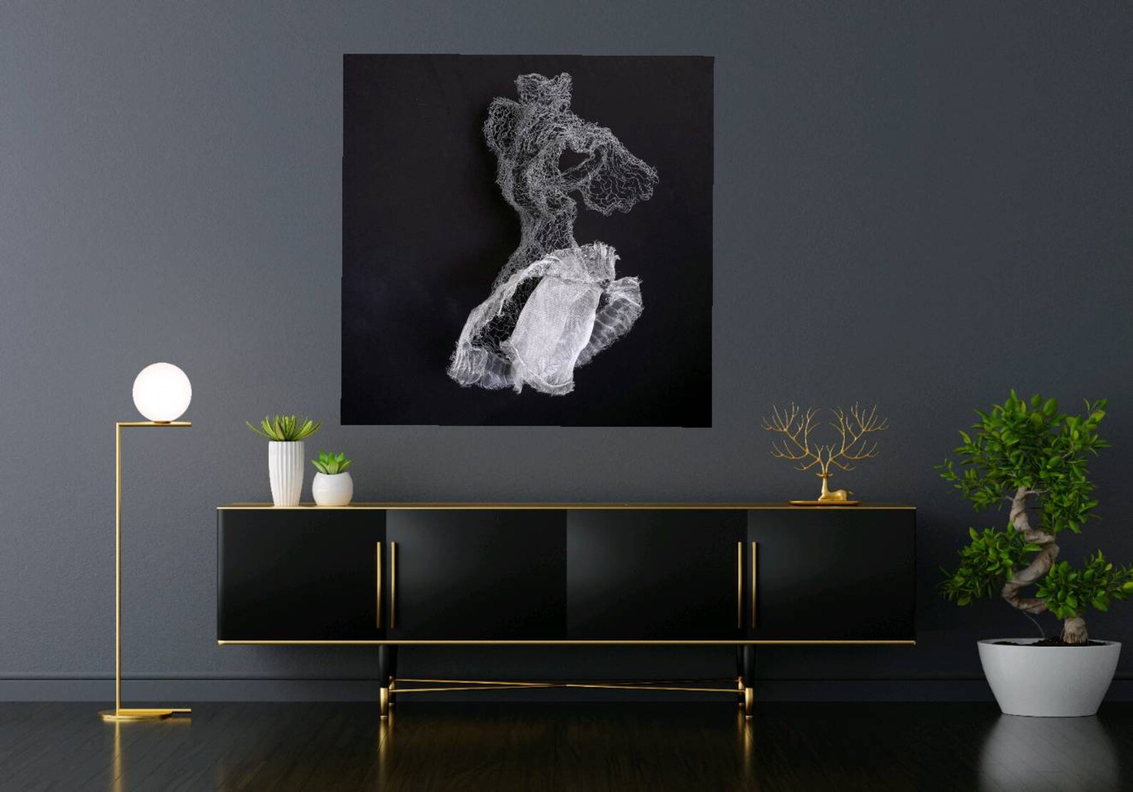 Torso Sculpture Cabaret Modern Wall Art Wire Mesh Female Torso - Etsy