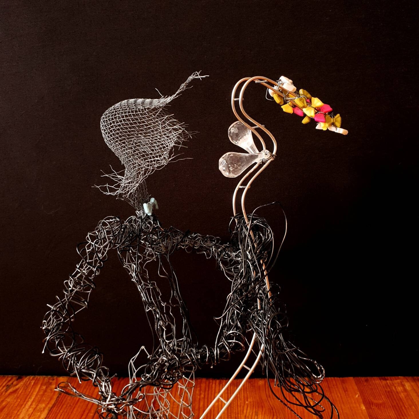 Dancing couple wire figurine Tabletop desktop wall hanging | Etsy
