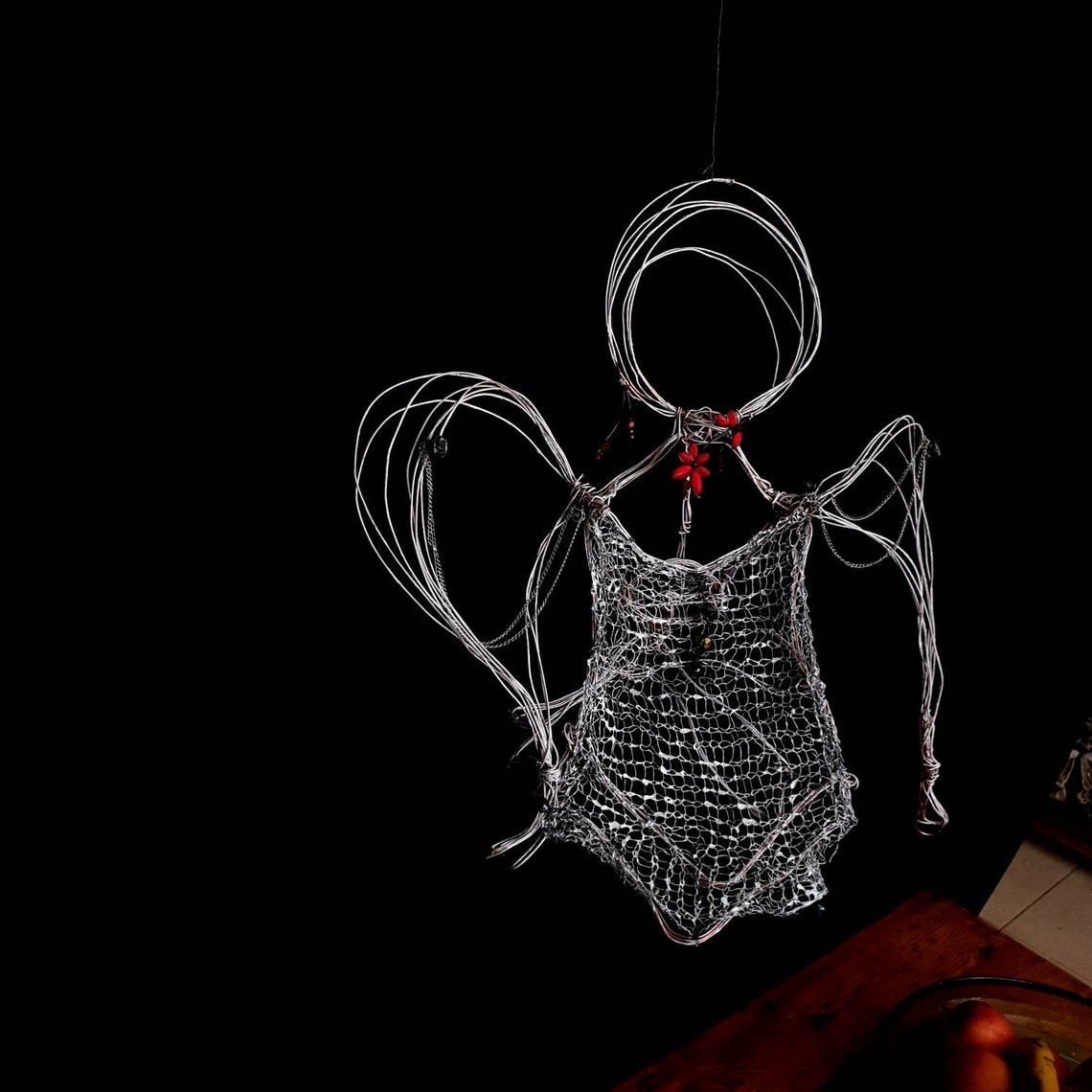 Woman wire crochet figurine WIRE sculpture Wall hanging | Etsy