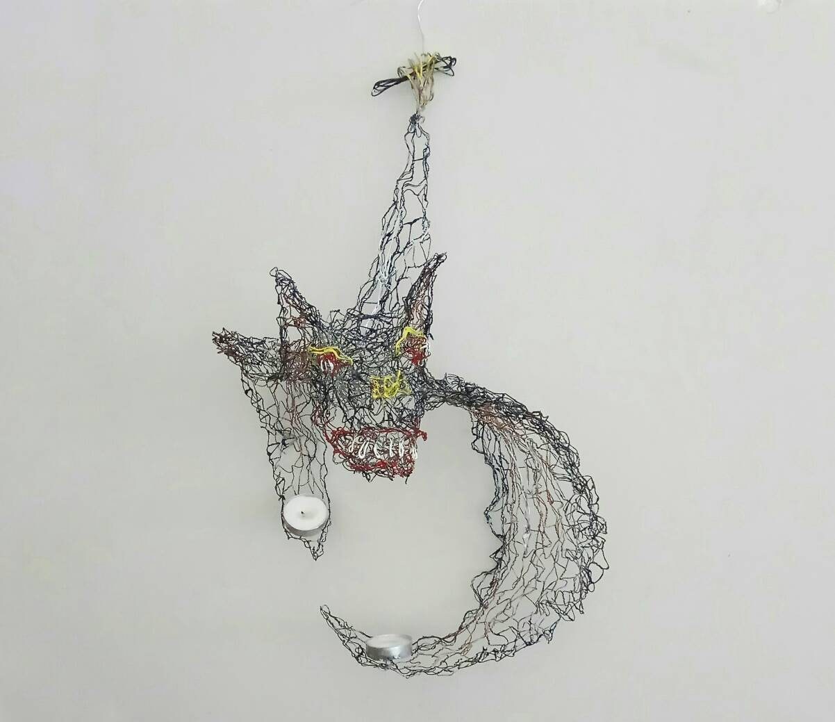 Gothic Home Decor Halloween Bat, Black Bat, Metal Bat, Wire Mesh ...