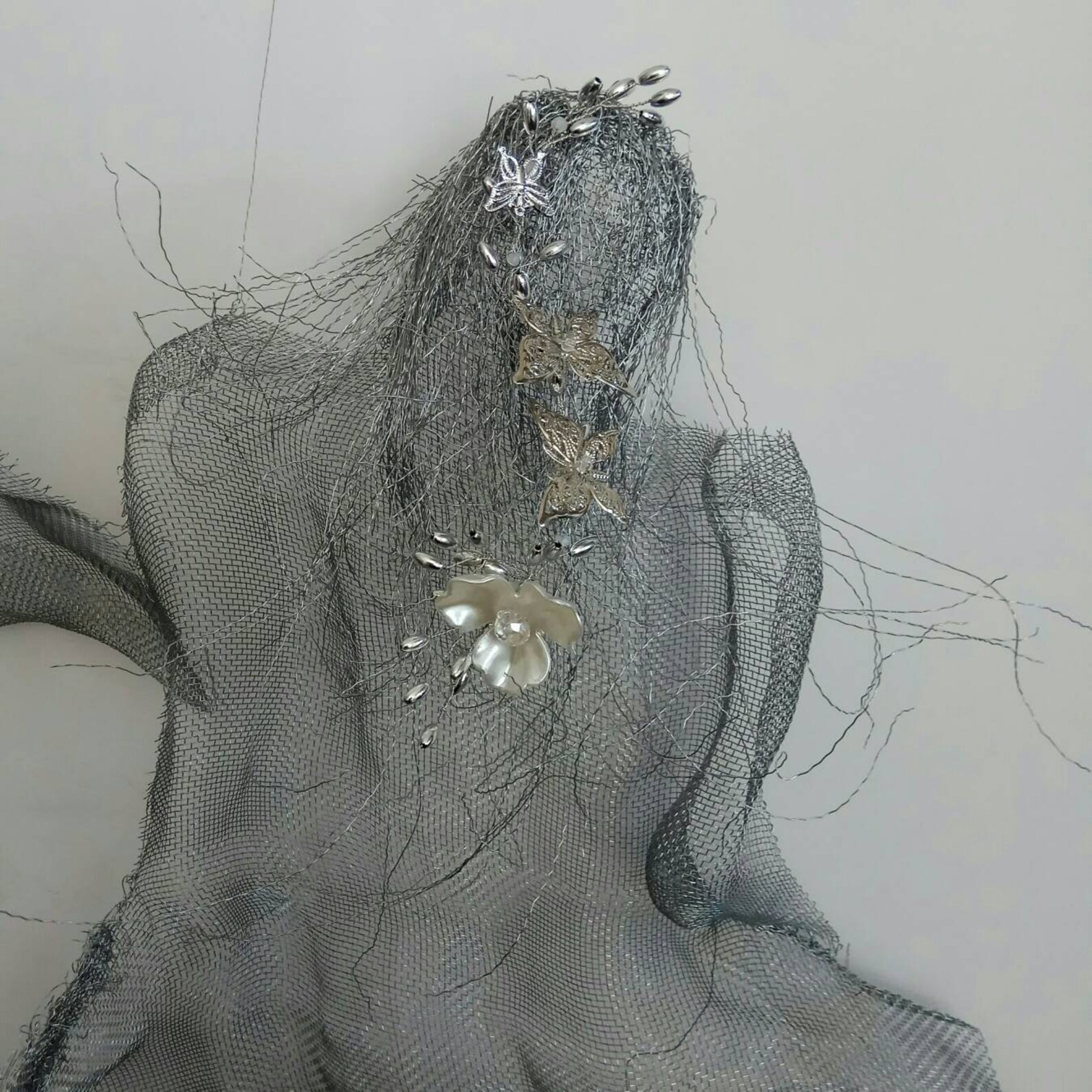 Mermaid Nymph Woman Abstract Contemporary Art Wire Mesh | Etsy