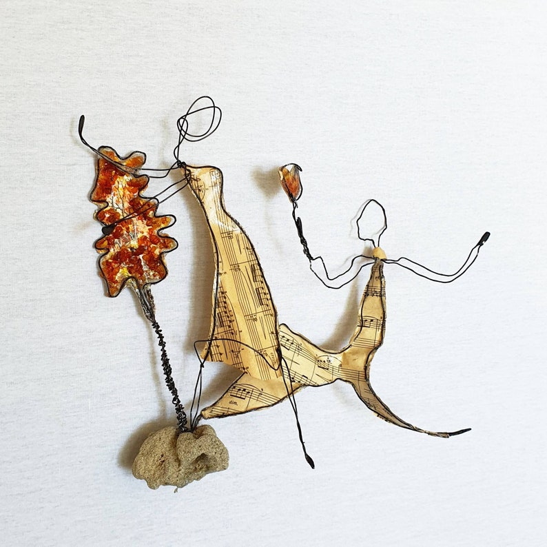 Figure Paper Wire 3D Couple Dance Metal Wire Art Dancing Couple ...