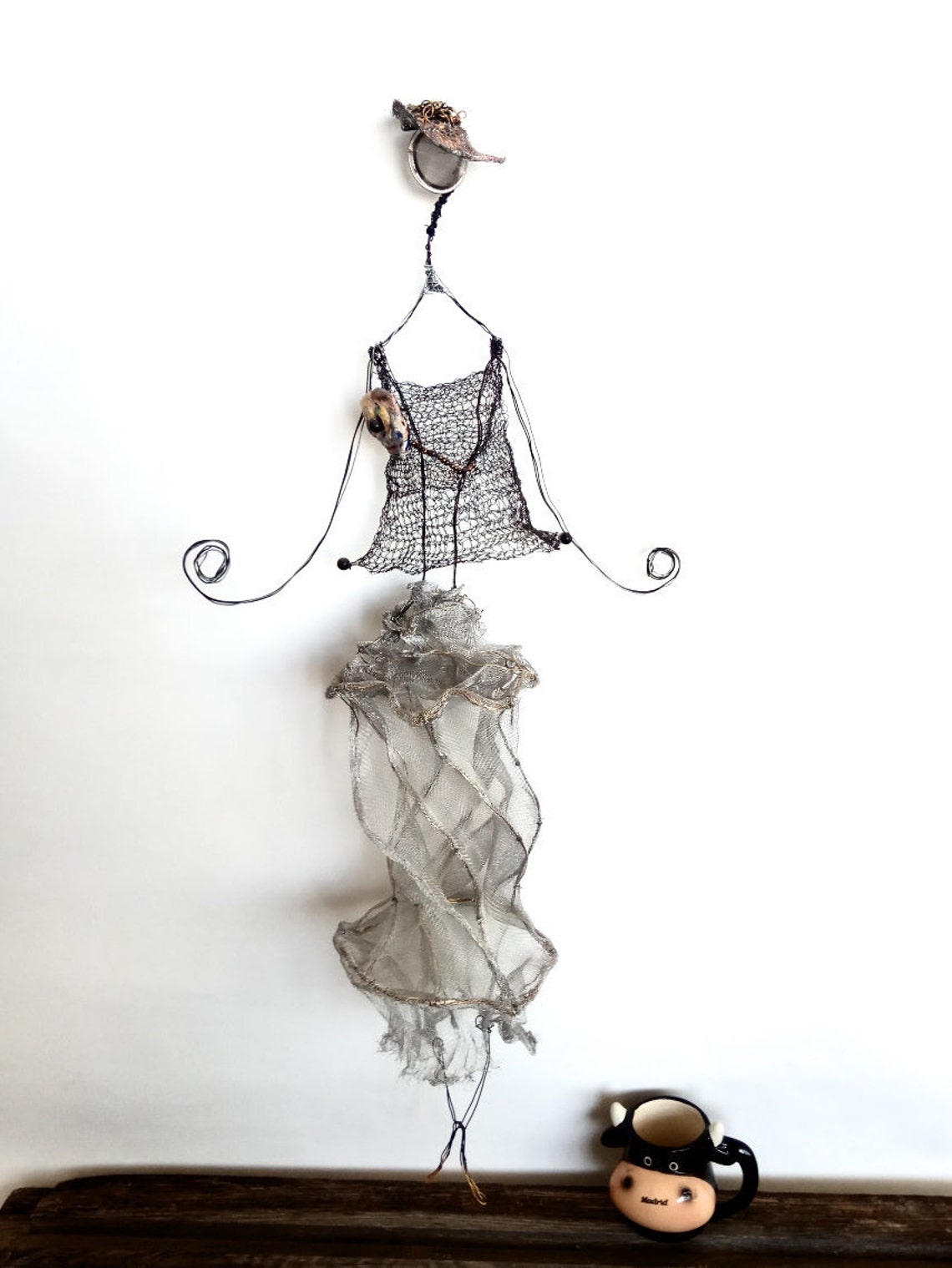 Metal wire wall art Wall hanging Crochet Spring Easter | Etsy