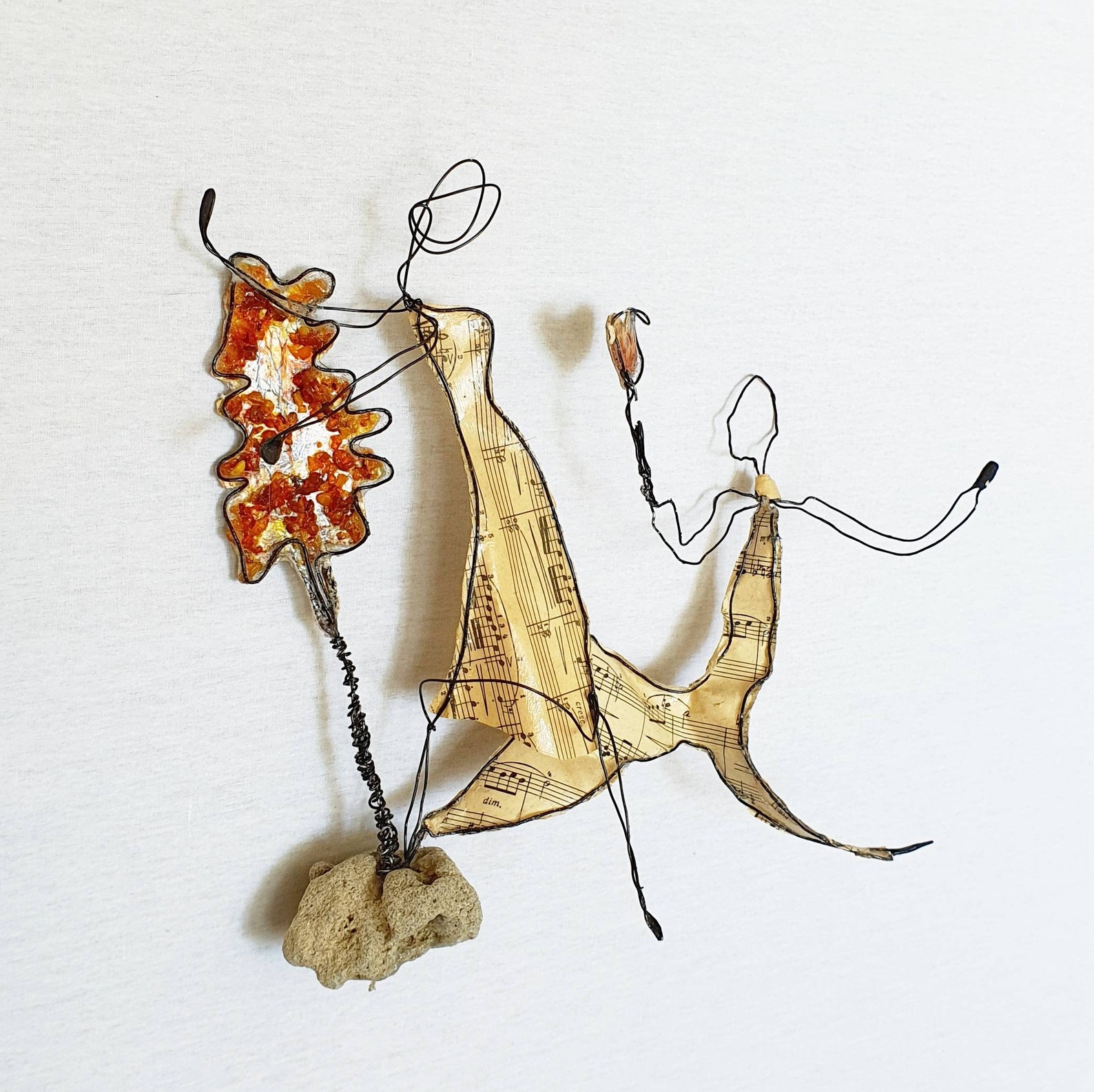Figure Paper Wire 3D Couple Dance Metal Wire Art Dancing Couple ...