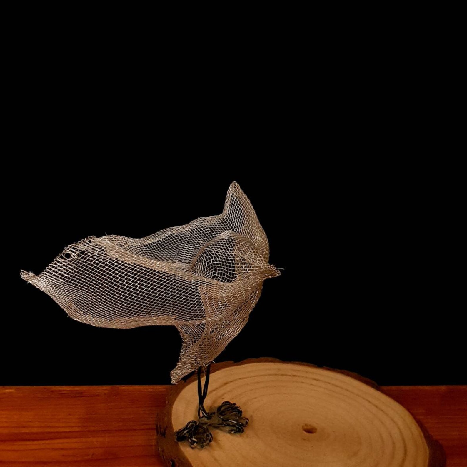 Metal Bird Sculpture Wire Mesh Bird Sculpture Fledgling Chicken Chicken ...