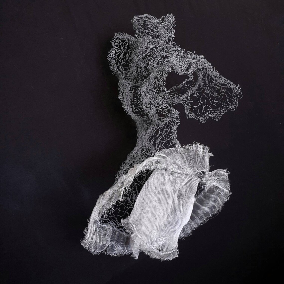 Torso Sculpture Cabaret Modern Wall Art Wire Mesh Female Torso - Etsy