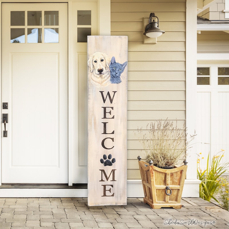 Cat Welcome Sign - Etsy