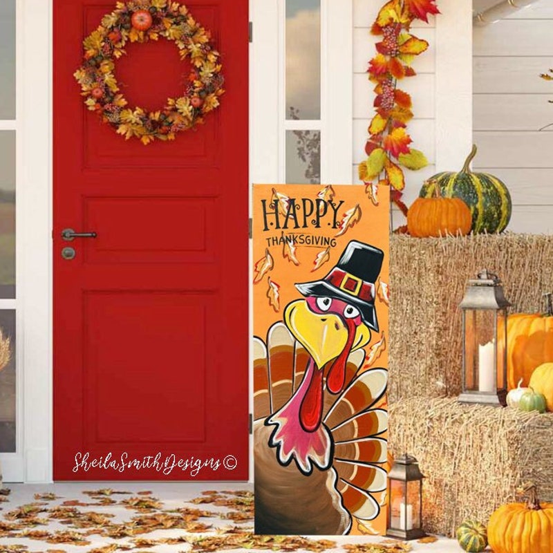 Wooden Front Porch for Thanksgiving - Etsy