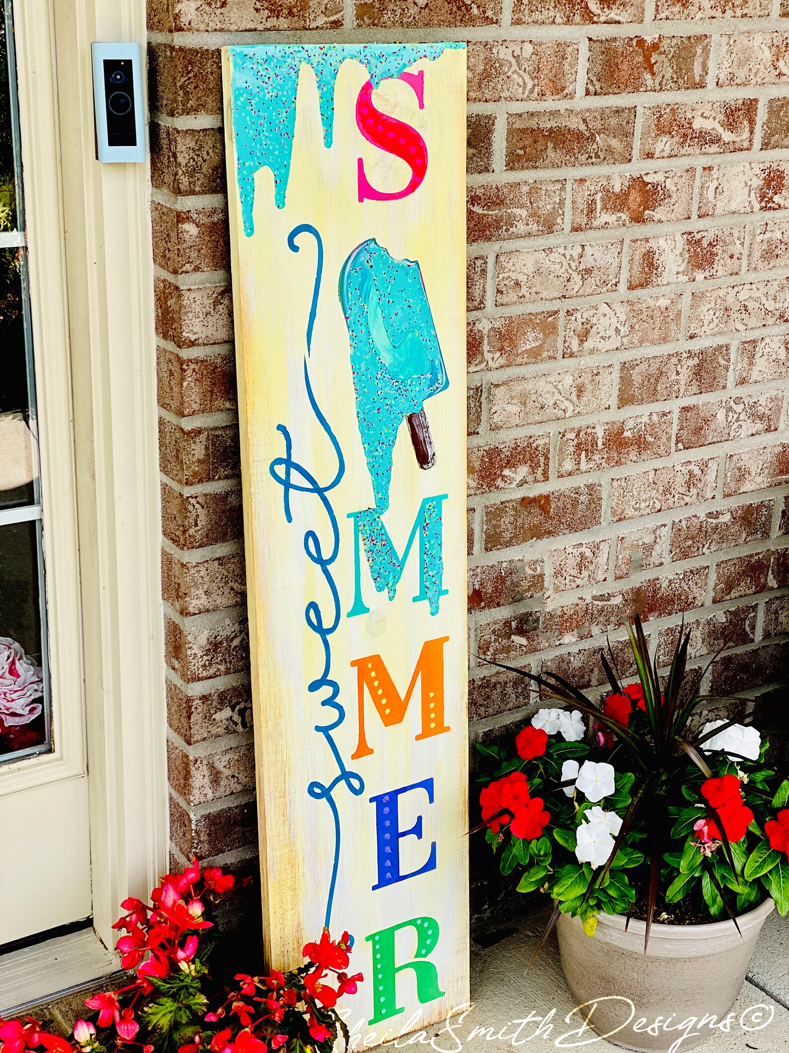 WELCOME SIGN FUN Sweet Summer Popsicle Sign Vertical Front - Etsy