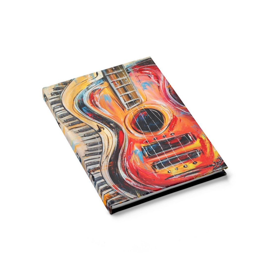 Musician's Journal, Writing Book, Song Book With Guitar Piano Art Cover ...