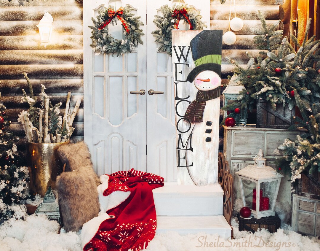 Winter Welcome Snowman Sign, Snowman Sign, Vertical Front Door Sign ...