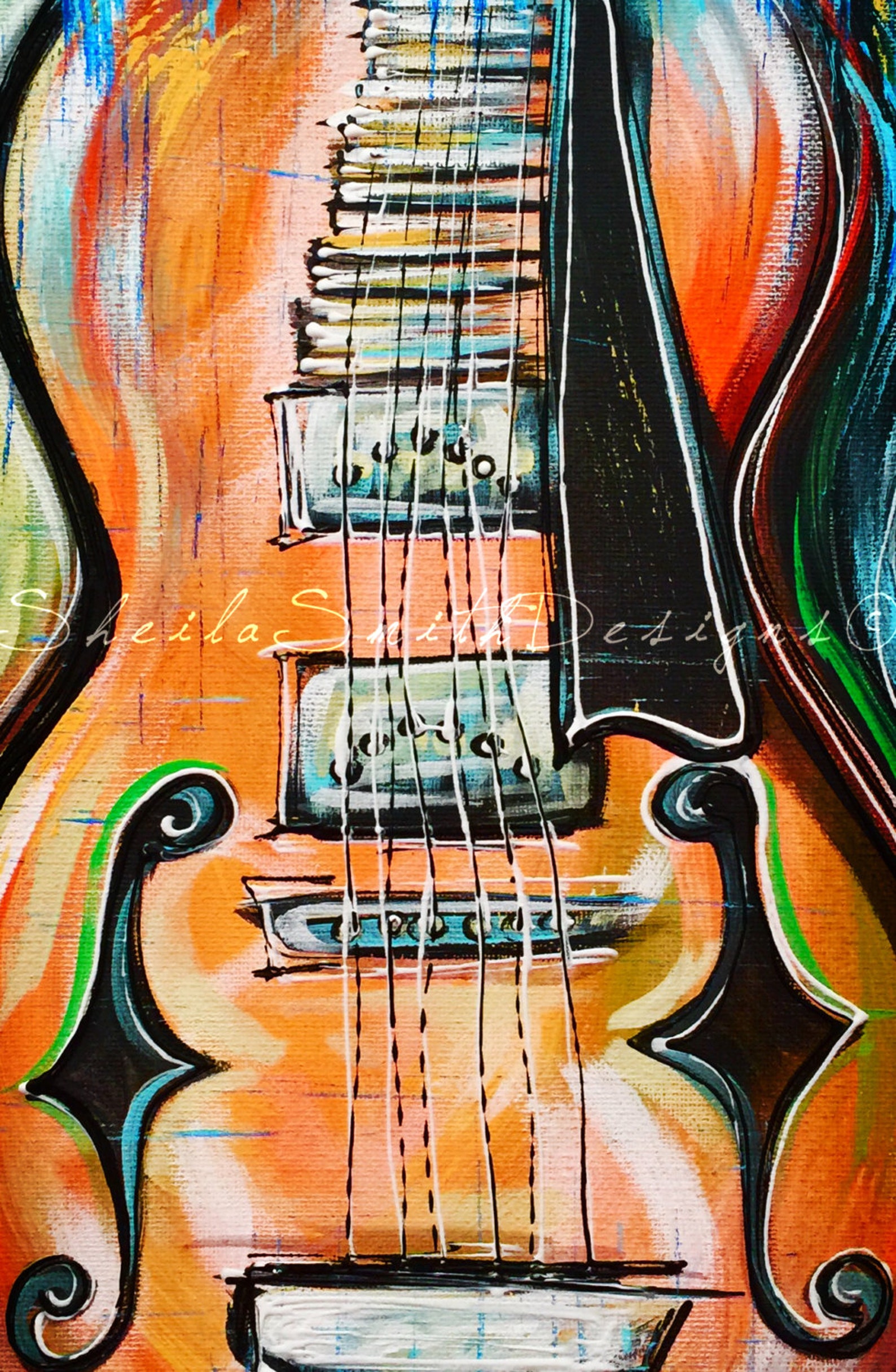 Violin Art Violin Painting Violin Home Decor Music Art Hand - Etsy