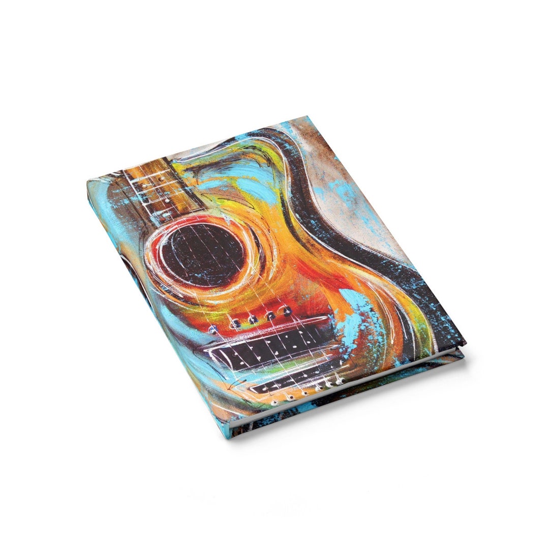 Musician's Journal, Writing Book, Song Book With Guitar Art Cover From ...