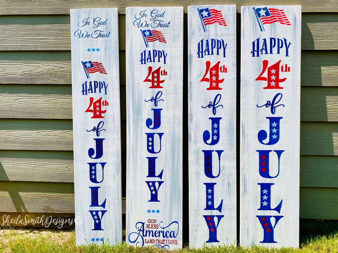 4th of July Porch Sign, Independence Day Decor, Fourth of July Sign ...