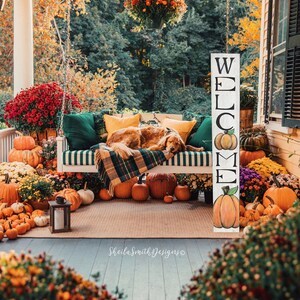 Pumpkin Fall Welcome Sign, Fall Decor, Fall Sign, Welcome Sign, Pumpkin ...