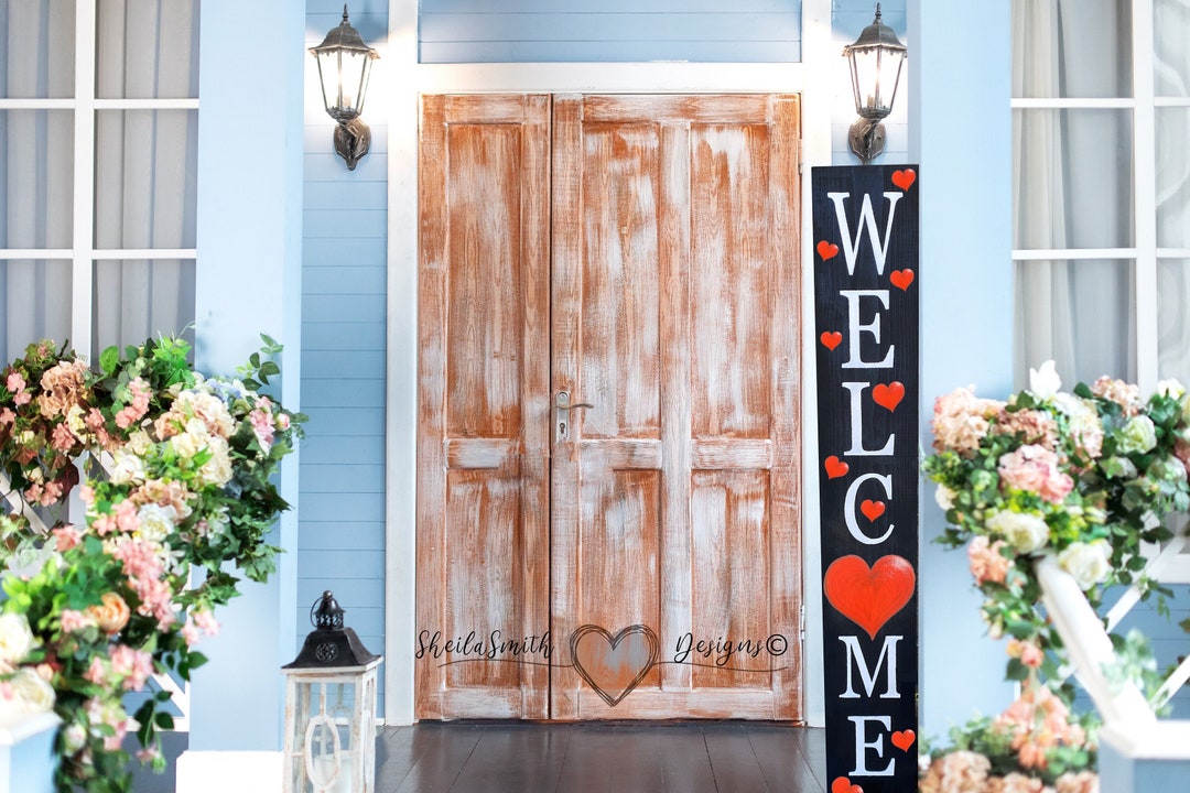 Valentine’s Day Welcome Sign, Front Door Sign, Love Sign, Love Decor ...