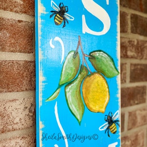 Front Porch Welcome Sign, Lemon Summer Sign, Summer and Spring Wood ...