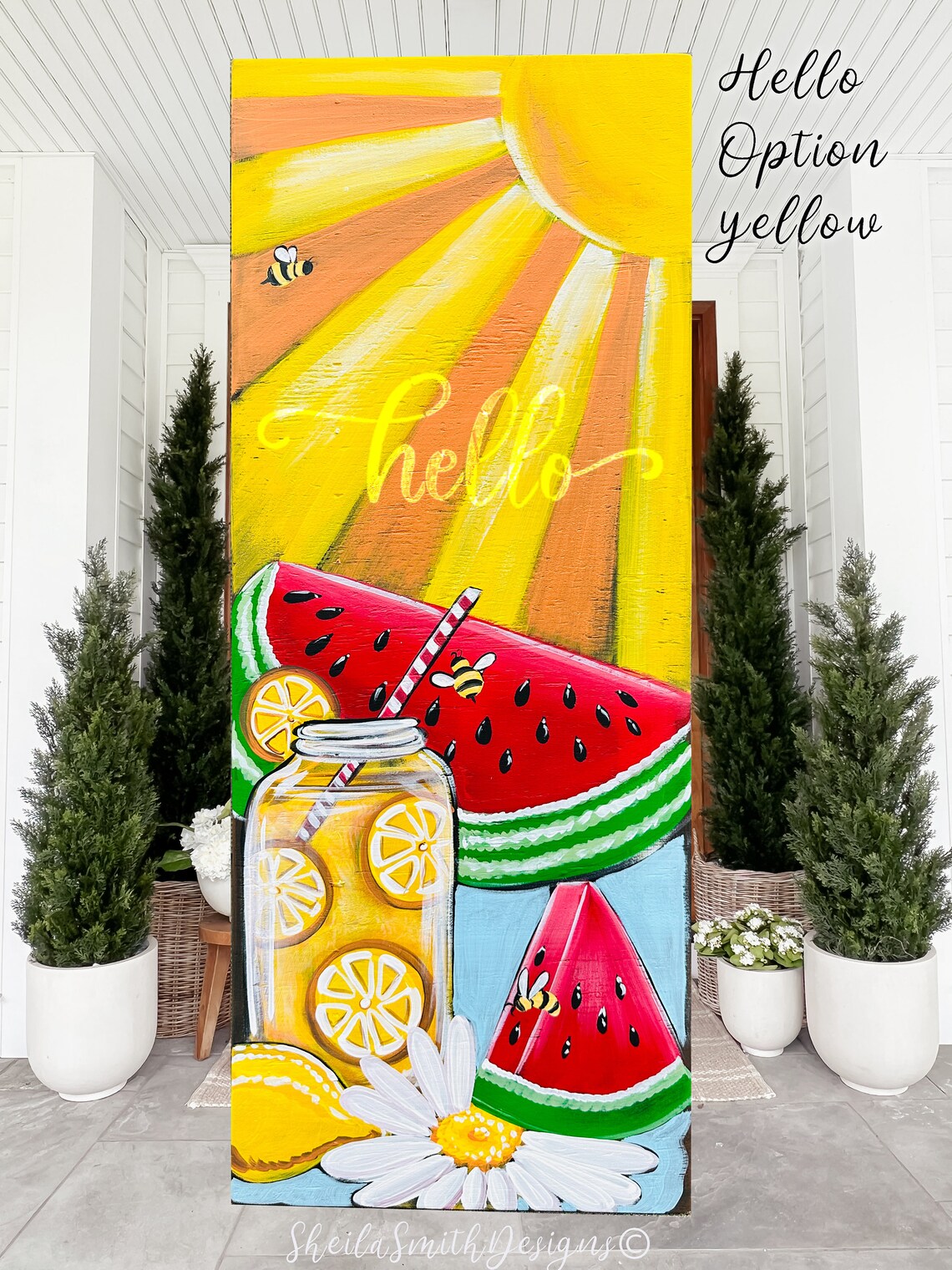 Summer Sign, Watermelon Sign, Hello Summer Sign, Lemonade Sign, Summer ...
