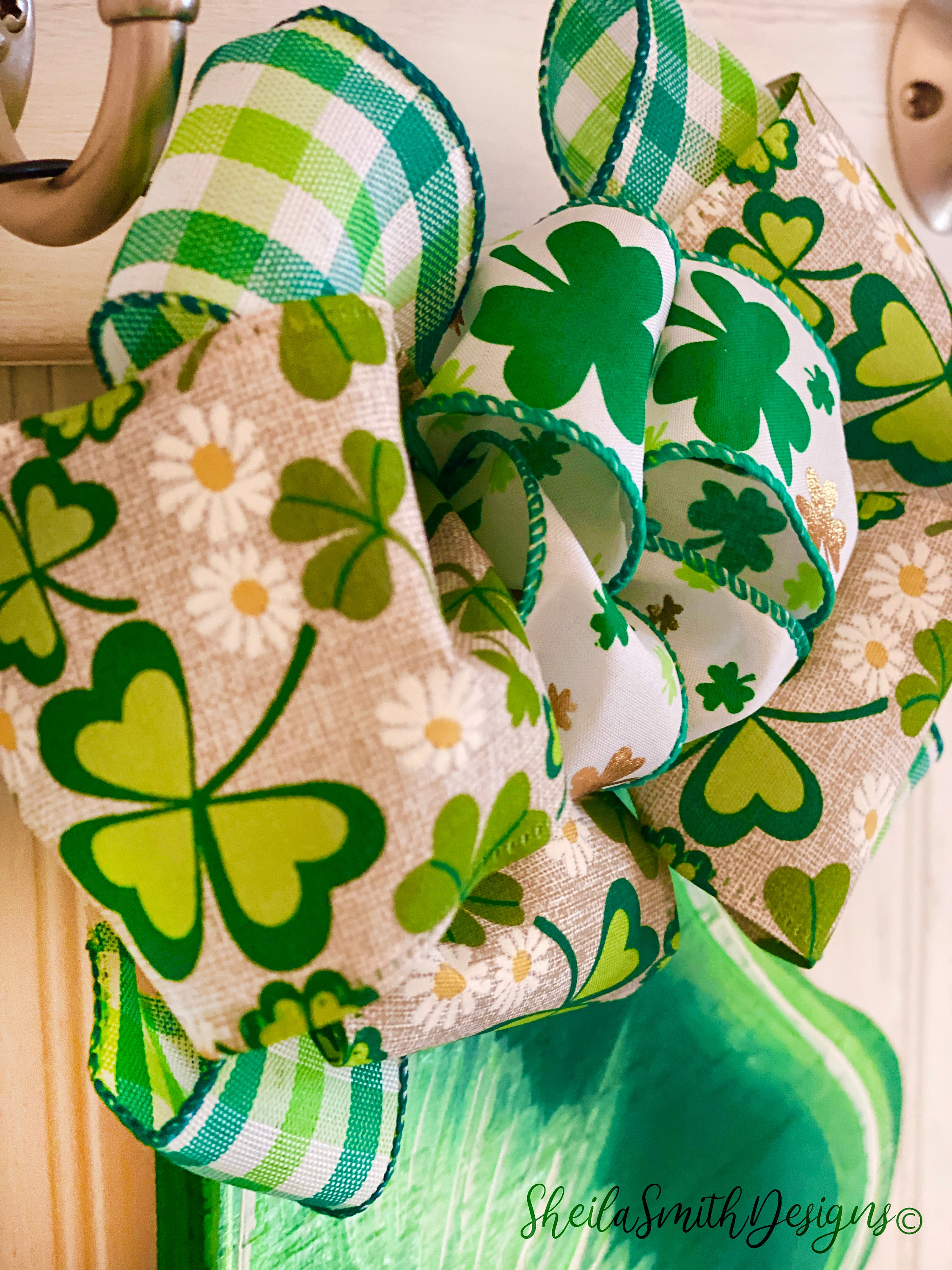 Shamrock Sign, Shamrock Door Hanger, Four Leaf Clover, St Patricks Day ...