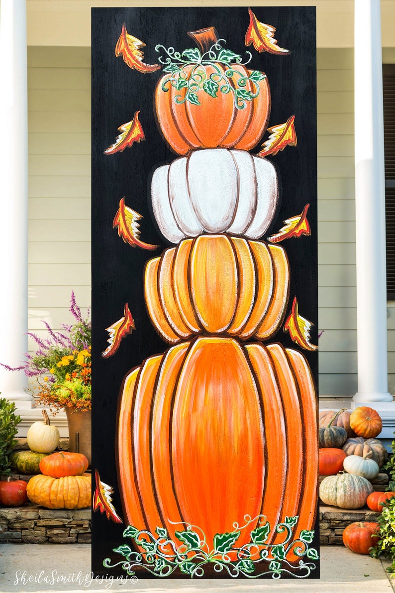 Happy Fall Y'all Pumpkin Sign, Fall Welcome Sign, Pumpkin Vertical ...