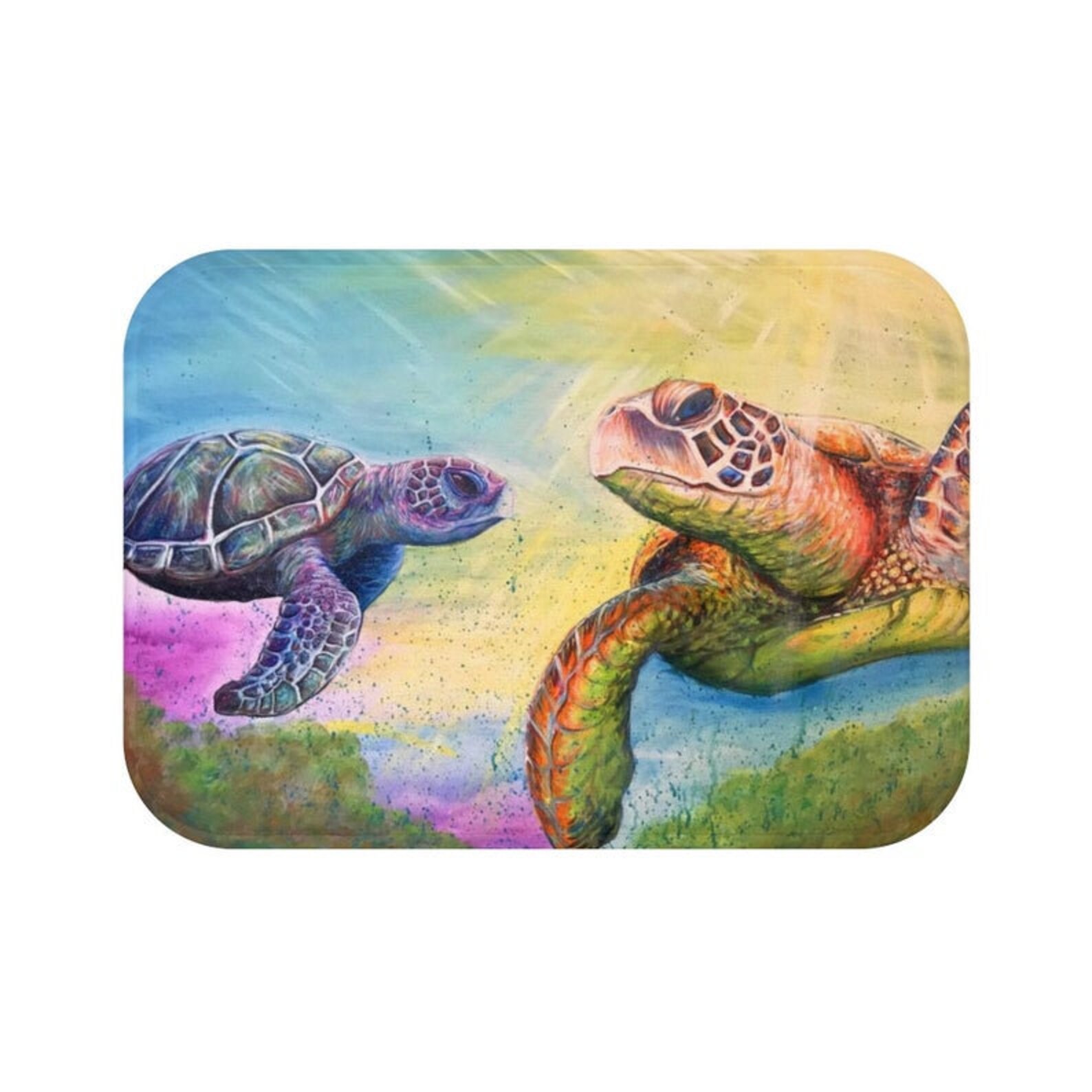 Soft Turtle Bath Mat Turtle Bathroom Decor Turtle Bath Mat - Etsy