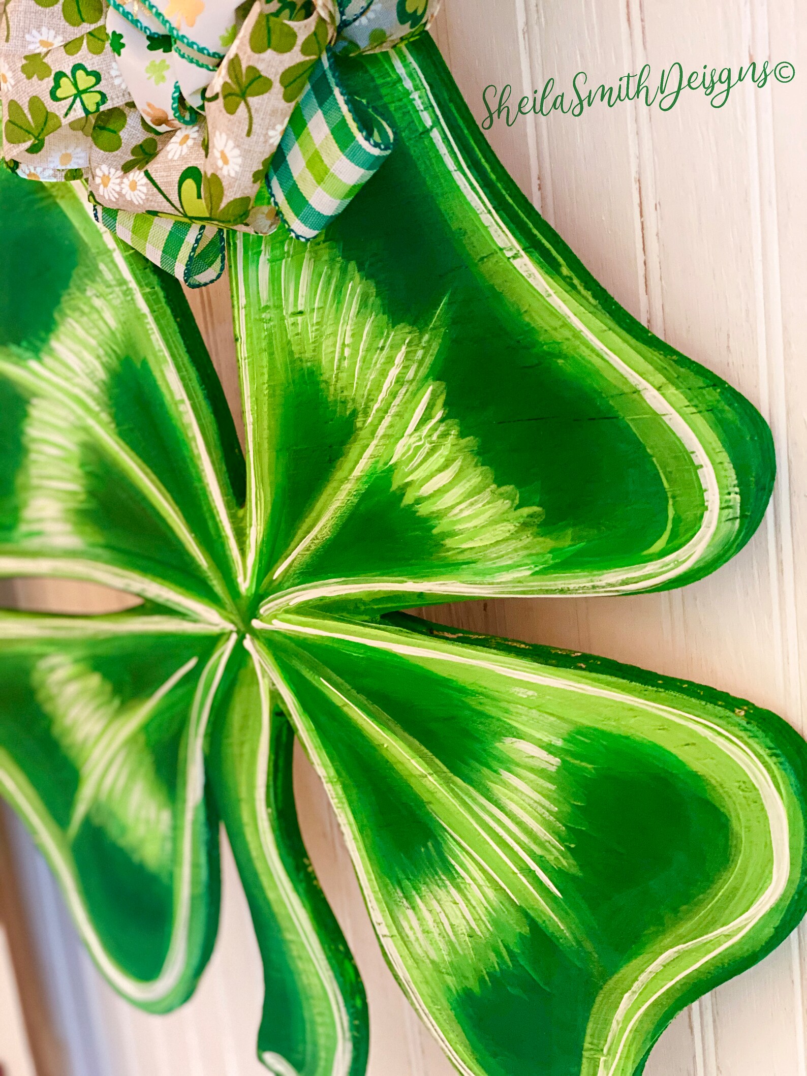 Shamrock Sign, Shamrock Door Hanger, Four Leaf Clover, St Patricks Day ...