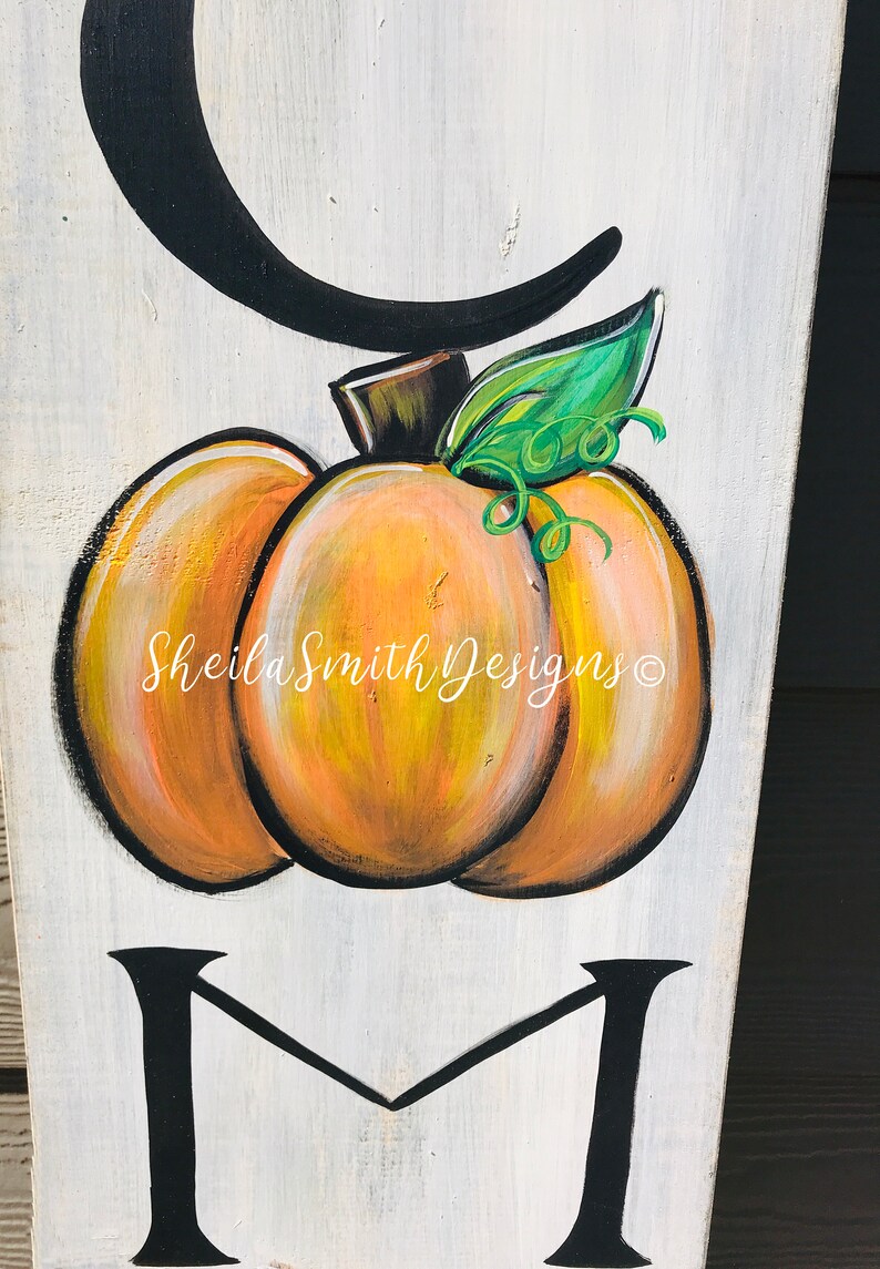 Pumpkin Fall Welcome Sign, Fall Decor, Fall Sign, Welcome Sign, Pumpkin ...