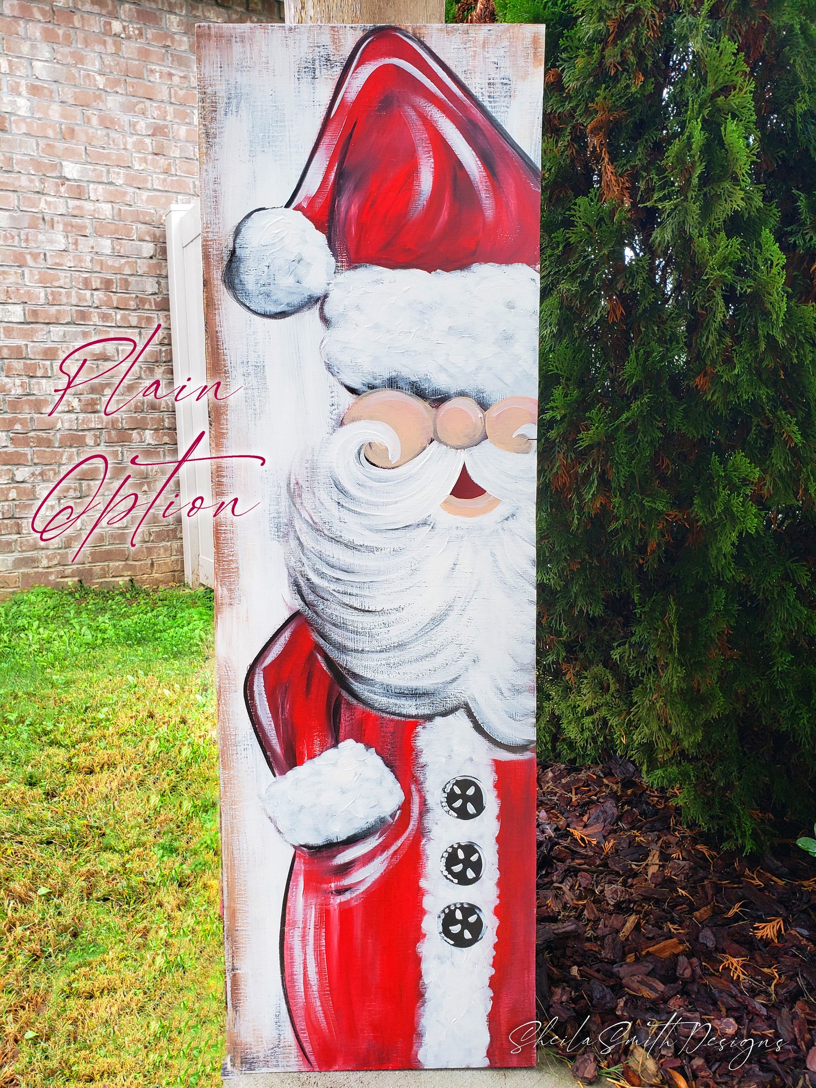 Winter Welcome Santa Sign Santa Sign Vertical Front Door - Etsy