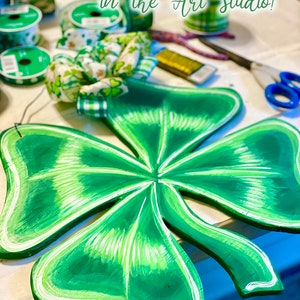 Shamrock Sign, Shamrock Door Hanger, Four Leaf Clover, St Patricks Day ...
