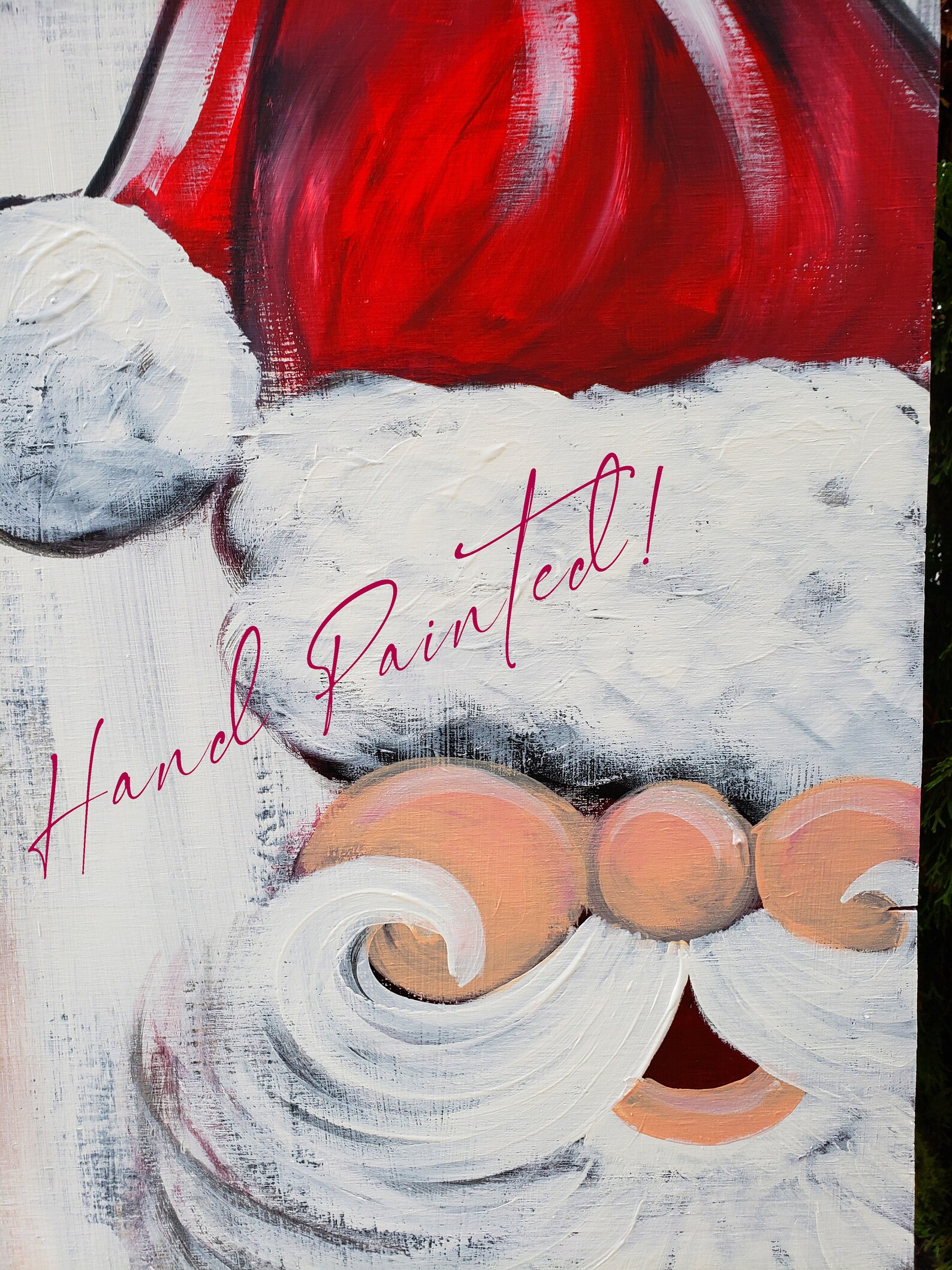 Winter Welcome Santa Sign, Santa Sign, Vertical Front Door Sign ...