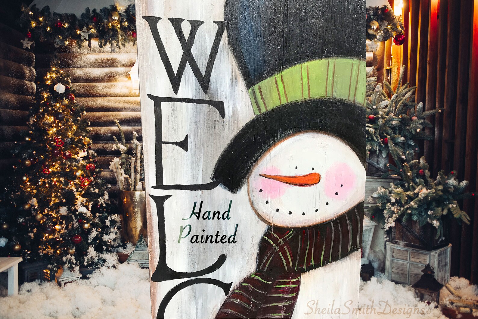 Winter Welcome Snowman Sign Snowman Sign Vertical Front Door - Etsy