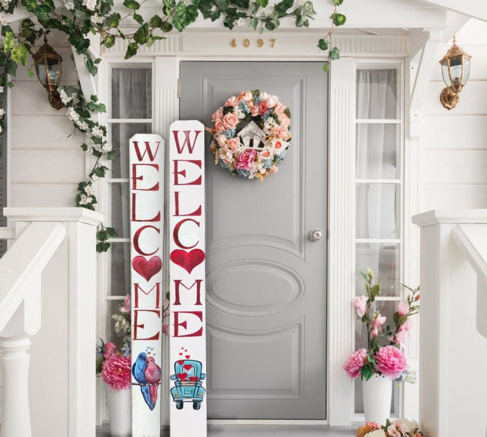 Valentines Day Welcome Signvalentines Valentines Day Sign - Etsy