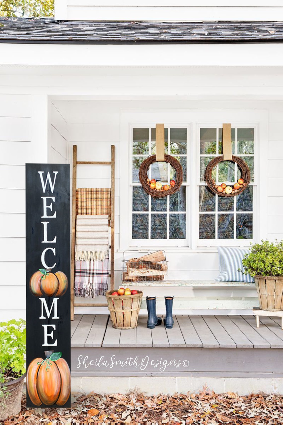 Pumpkin Fall Welcome Sign, Fall Decor, Fall Sign, Welcome Sign, Pumpkin ...