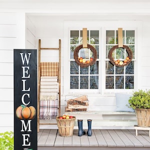 Pumpkin Fall Welcome Sign, Fall Decor, Fall Sign, Welcome Sign, Pumpkin ...